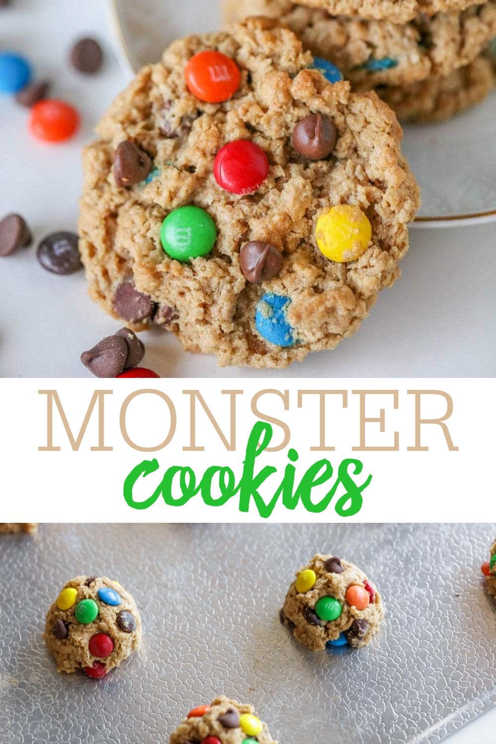 Easy Monster Cookies Recipe {+VIDEO} | Lil' Luna