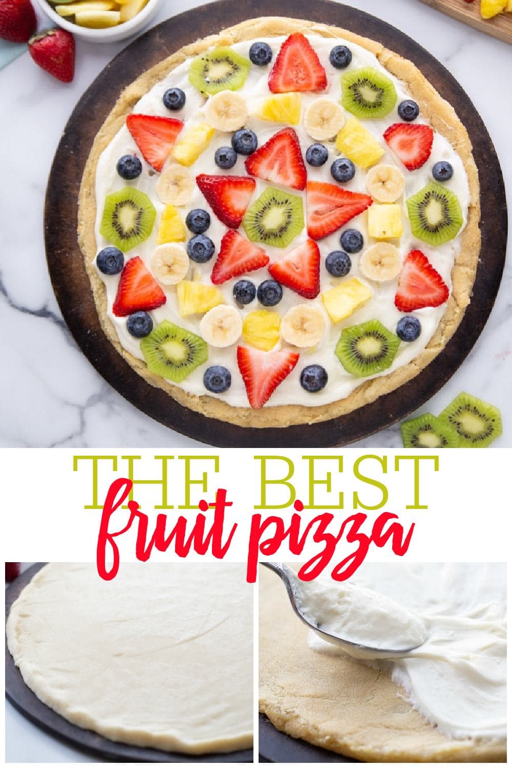 The Best + Easiest Fruit Pizza Recipe {VIDEO} | Lil' Luna