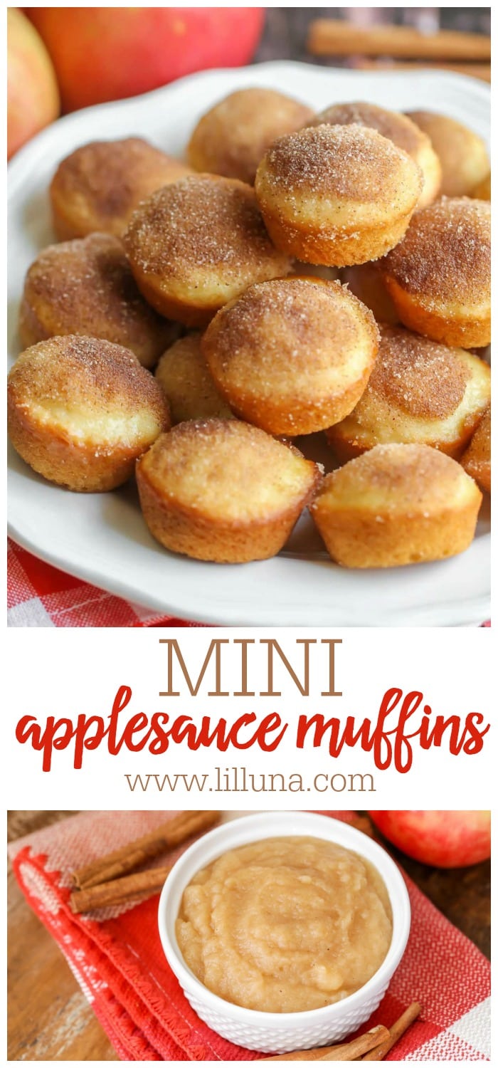 Mini Applesauce Muffins Recipe | Lil' Luna