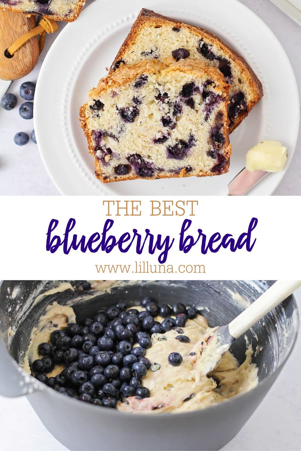 Easy Blueberry Bread Recipe | Lil' Luna