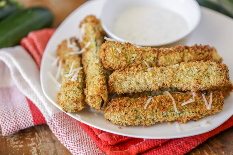 Easy Fried Zucchini {+VIDEO} | Lil' Luna