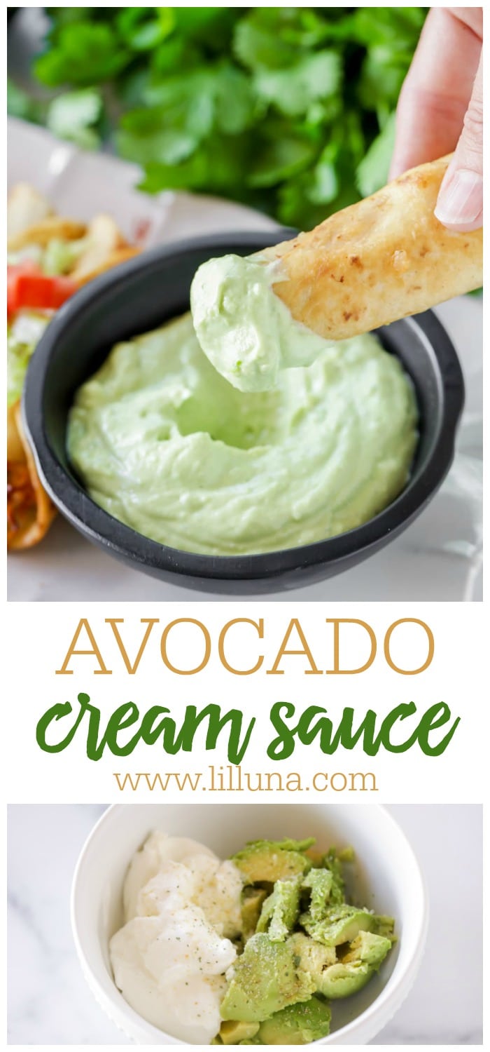 Avocado Cream Sauce {Just 5 Ingredients} | Lil' Luna