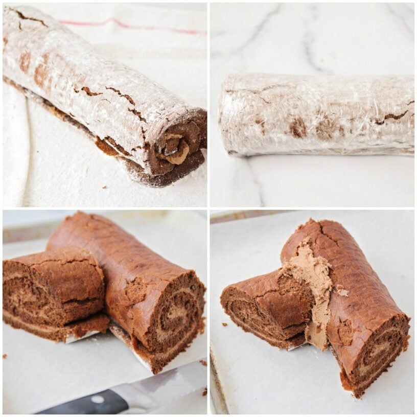 Yule Log Cake {Step by Step Instructions} | Lil' Luna