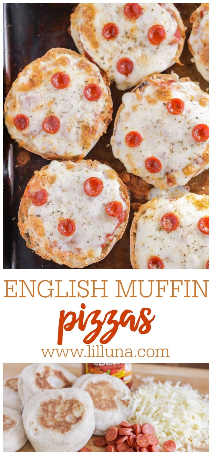 English Muffin Pizza {Made in 15 Minutes!} | Lil' Luna
