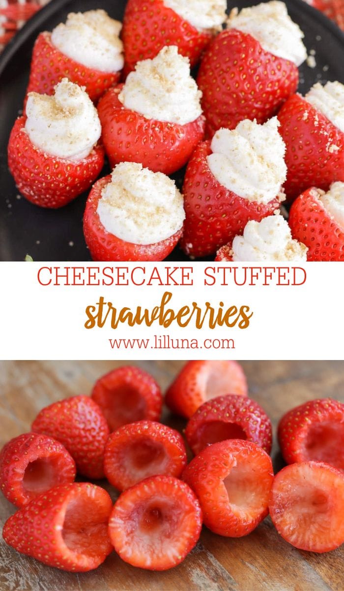 Cheesecake Stuffed Strawberries | Lil' Luna