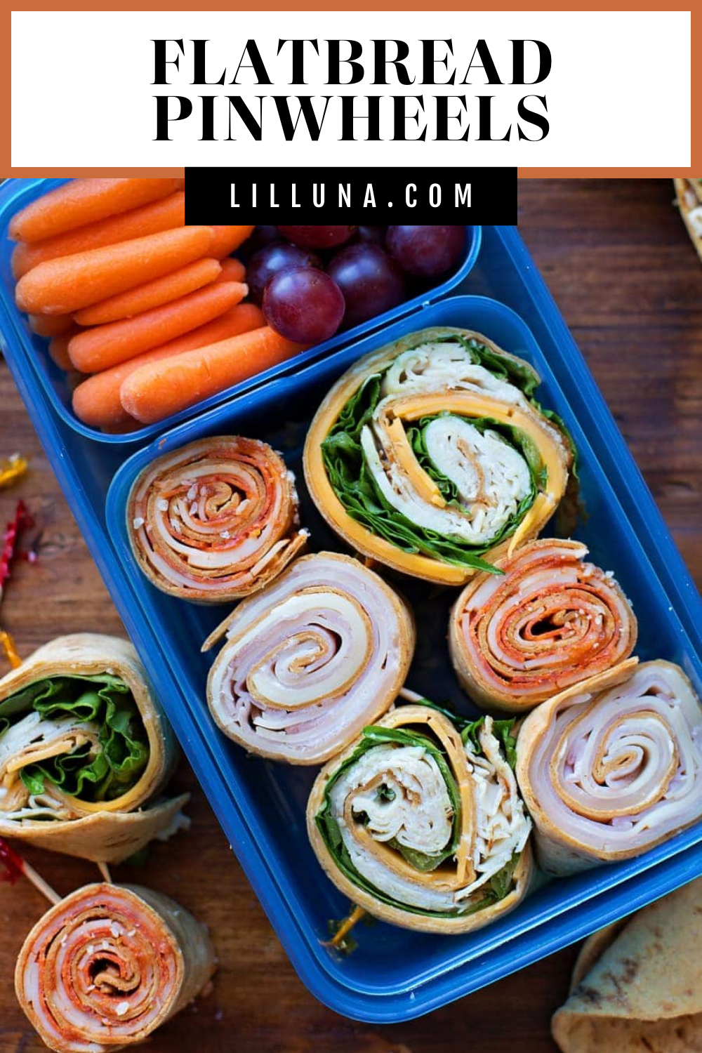 Flatbread Pinwheels {3 Varieties PERFECT for Lunch} | Lil' Luna