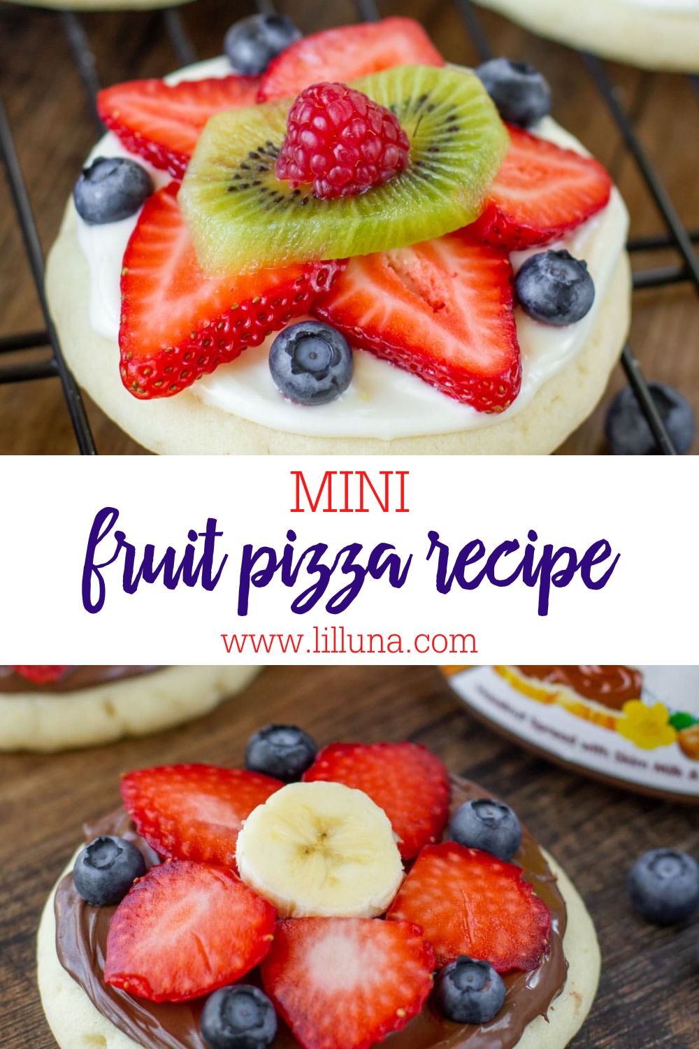 Fruit Pizza Cookies {AKA Sugar Cookie Fruit Pizzas!} | Lil' Luna