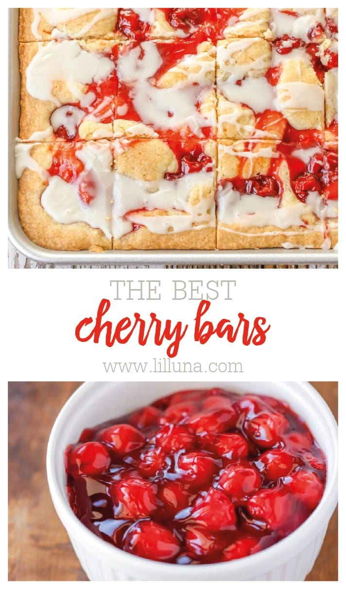 Cherry Bars Recipe {With Glaze!} +VIDEO | Lil' Luna