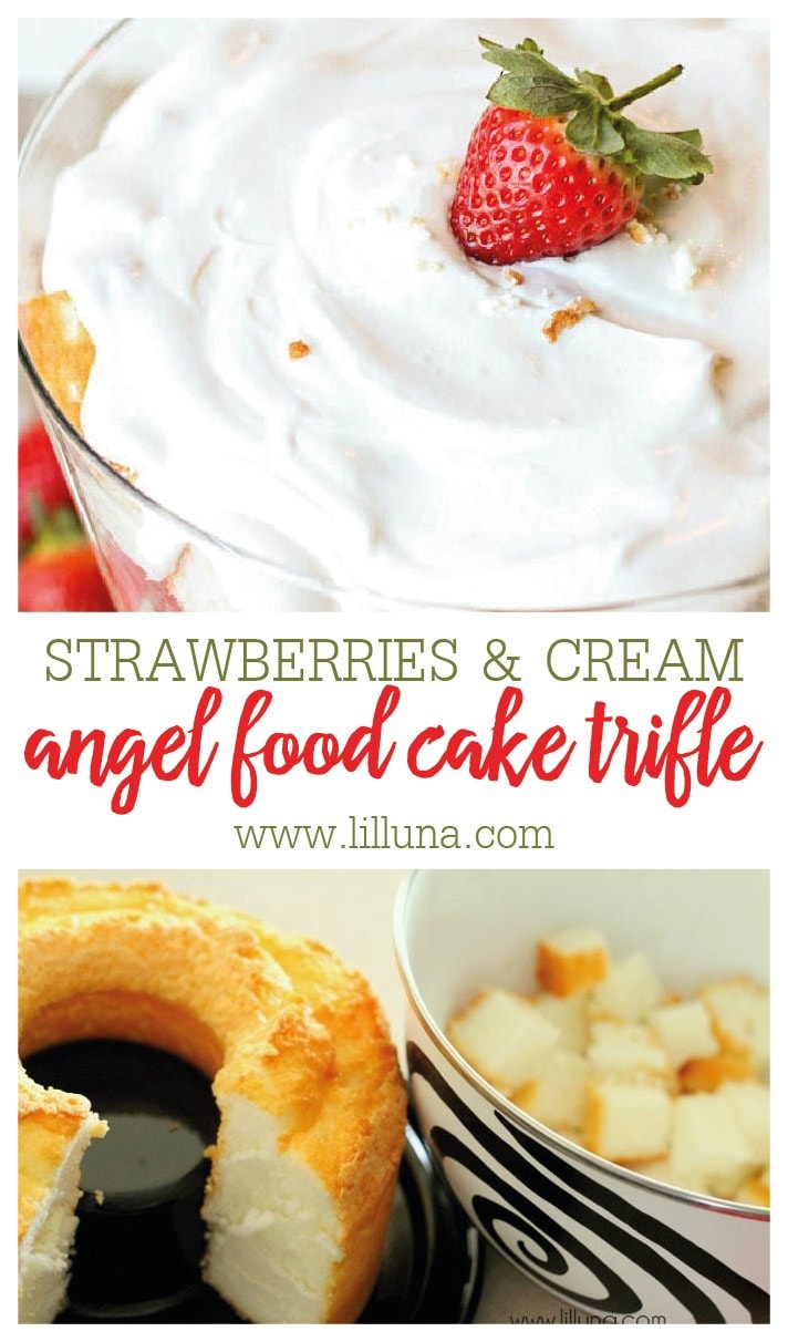 Strawberry Angel Food Cake Trifle Recipe | Lil' Luna