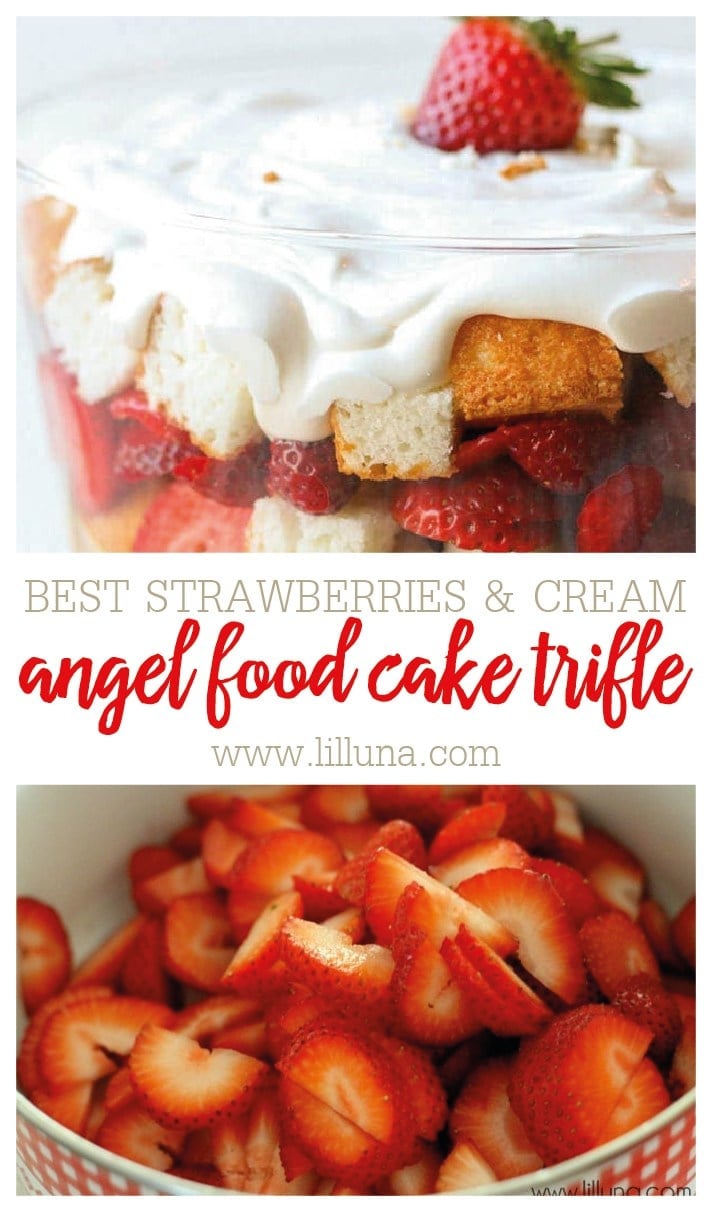 Strawberry Angel Food Cake Trifle Recipe | Lil' Luna
