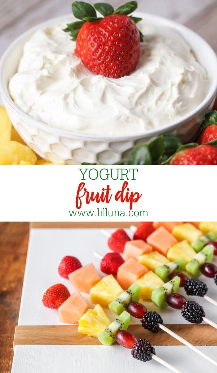 Yogurt Fruit Dip {Just 4 Ingredients!} | Lil' Luna
