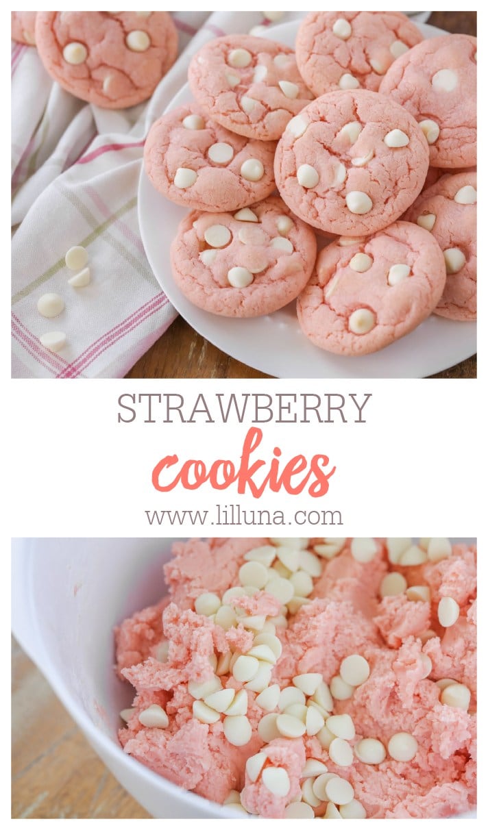Strawberry Cookies {Made in Minutes! +VIDEO} | Lil' Luna