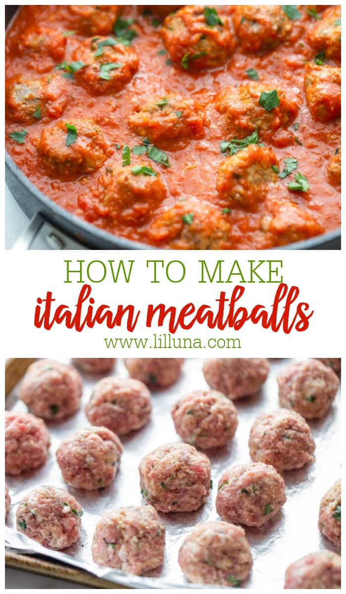 BEST Italian Meatball Recipe (+VIDEO) | Lil'Luna
