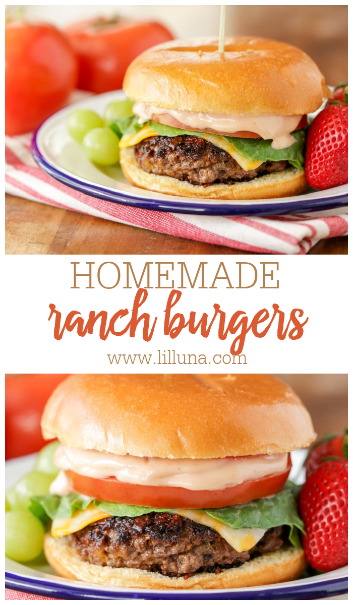 Homemade Ranch Burger Recipe {with Secret Sauce!} | Lil' Luna
