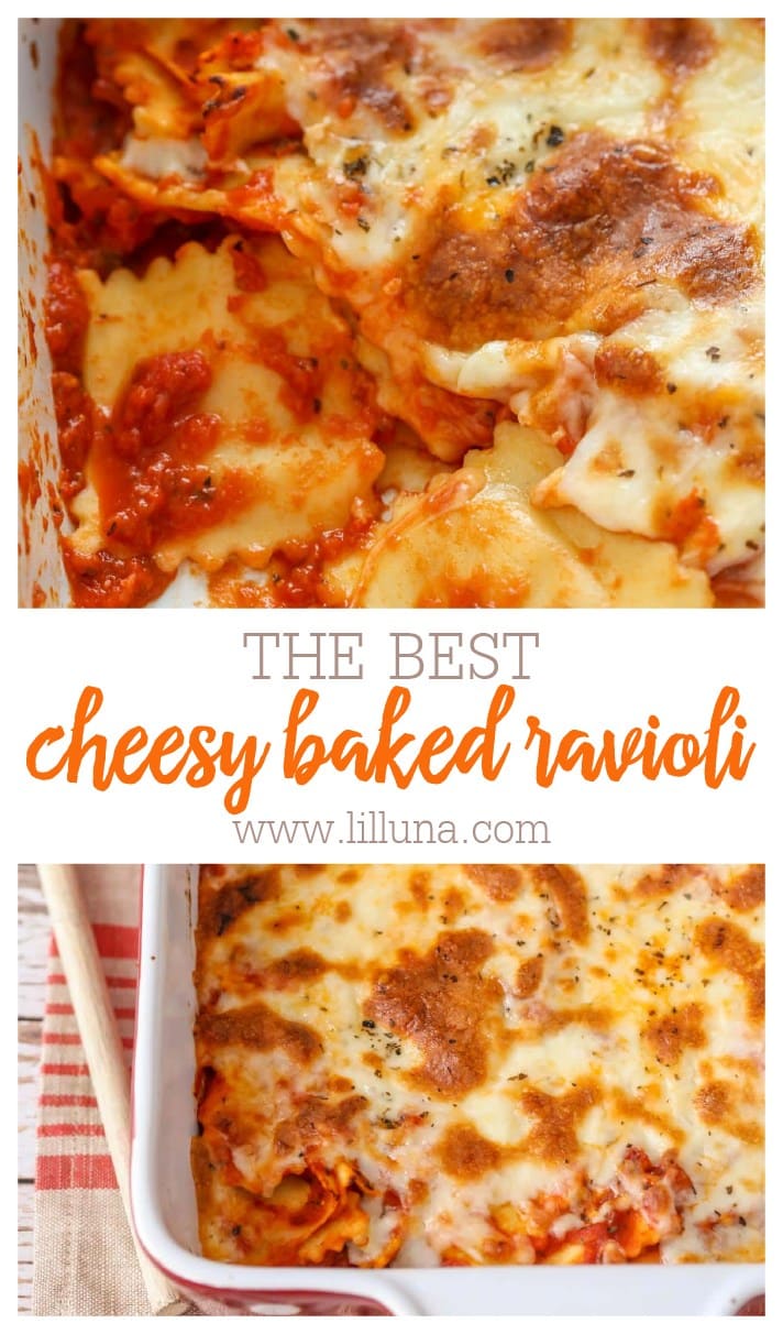 EASY Cheesy Baked Ravioli Recipe | Lil' Luna