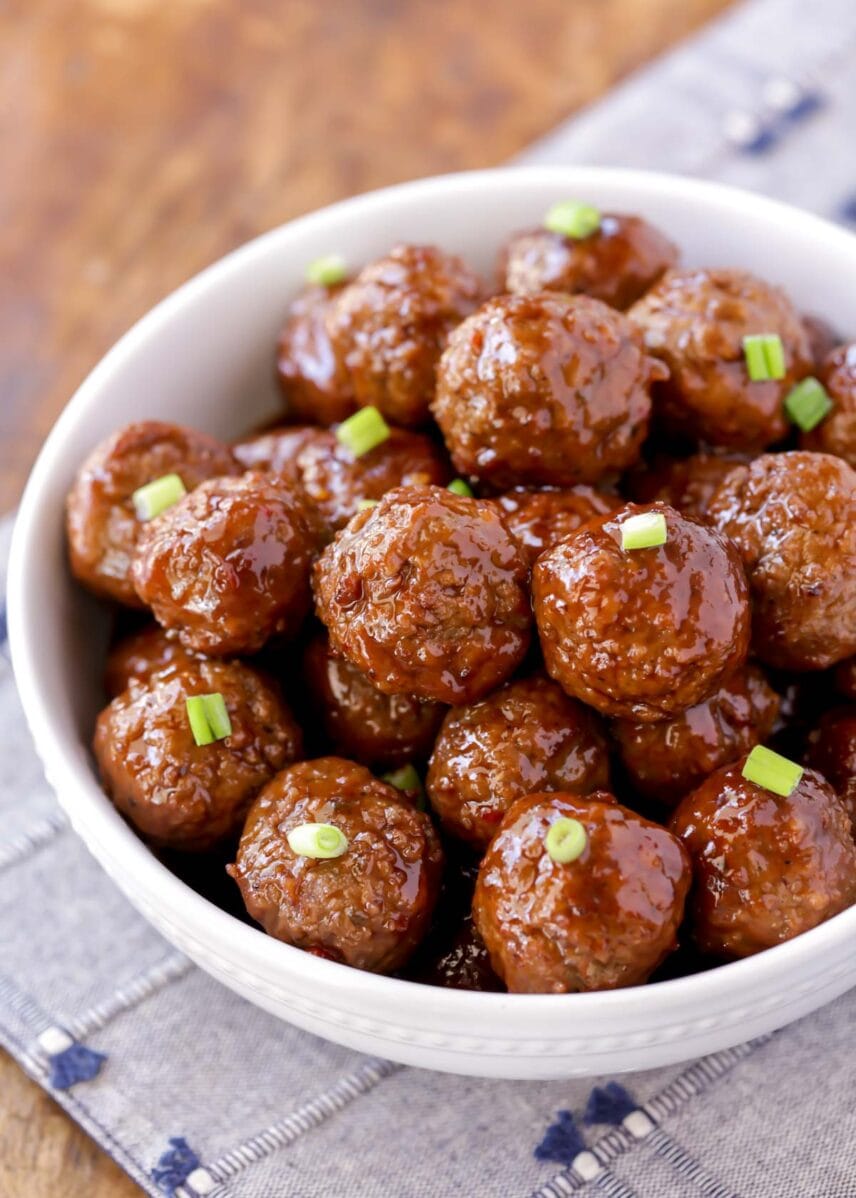 EASY Homemade BBQ Meatballs {In the crock pot!} | Lil' Luna