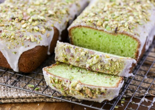 Pistachio Bread {With Almond Glaze!} | Lil' Luna