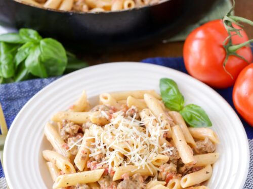 Sausage penne pasta store