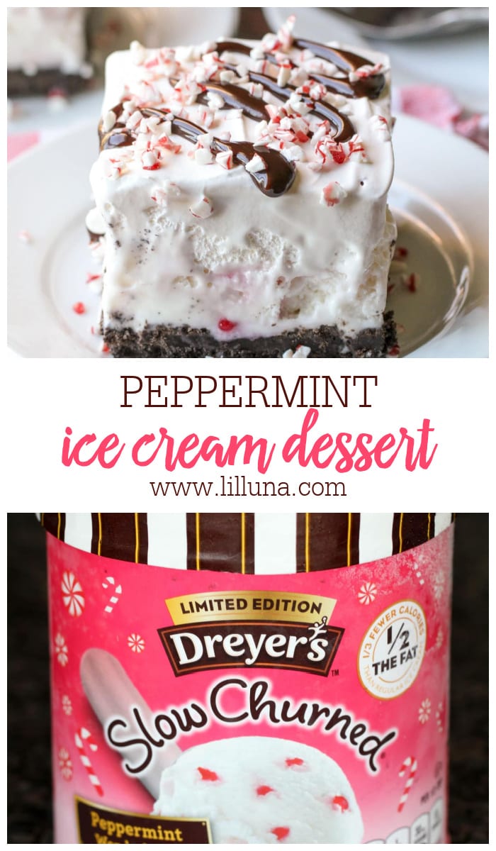 Peppermint Ice Cream Dessert {10 Min. Prep Time} | Lil' Luna
