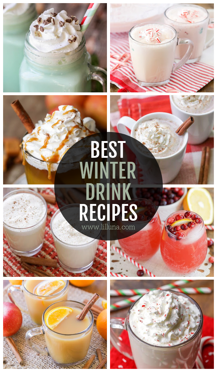 Winter drinks can be warm and cozy on a quiet evening, or a refreshing ...