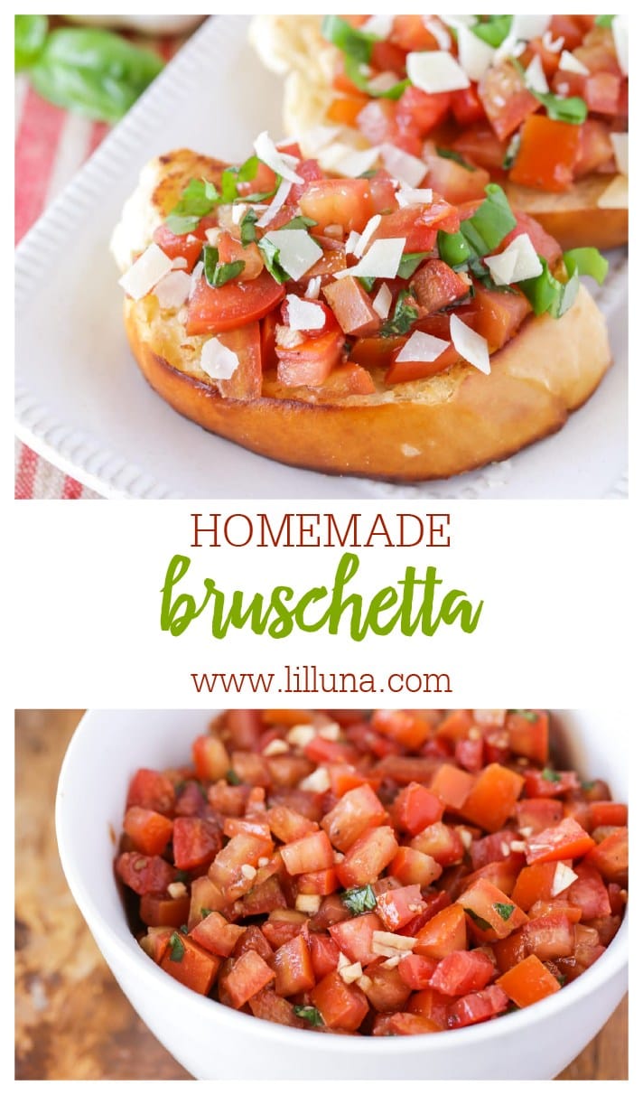 The BEST Homemade Bruschetta (+VIDEO) | Lil' Luna