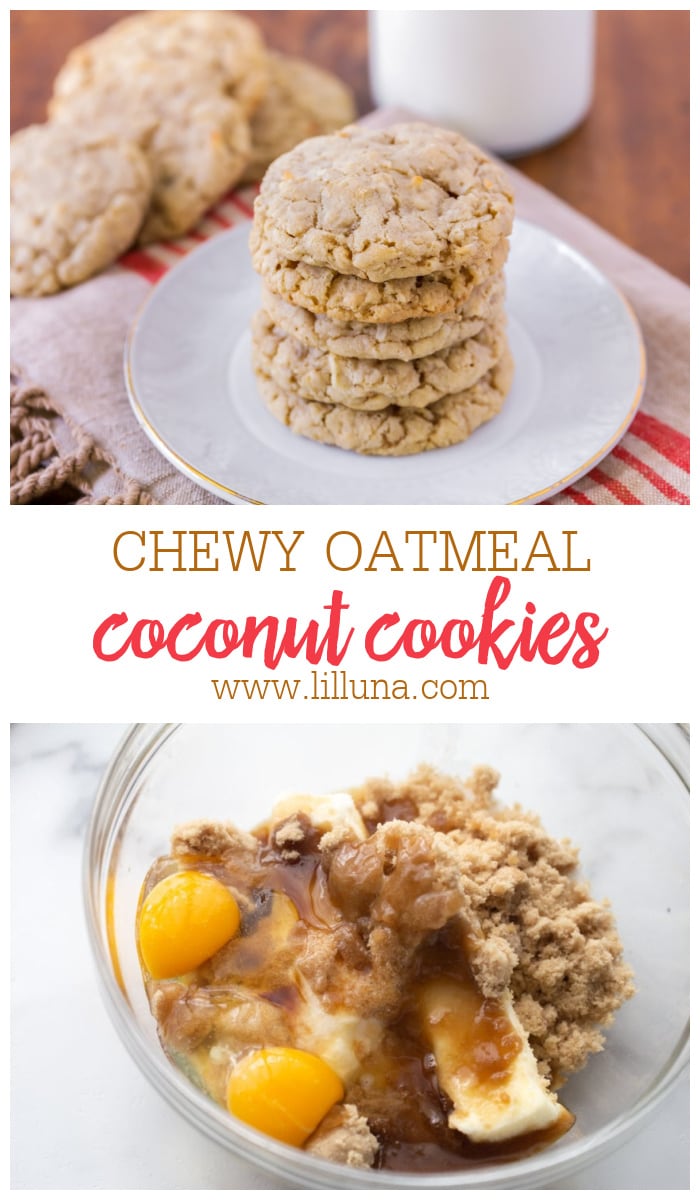 EASY Oatmeal Coconut Cookies {+VIDEO} | Lil' Luna