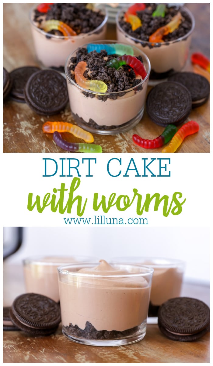 Dirt Cake with Worms {10 Minute Treat!} | Lil' Luna