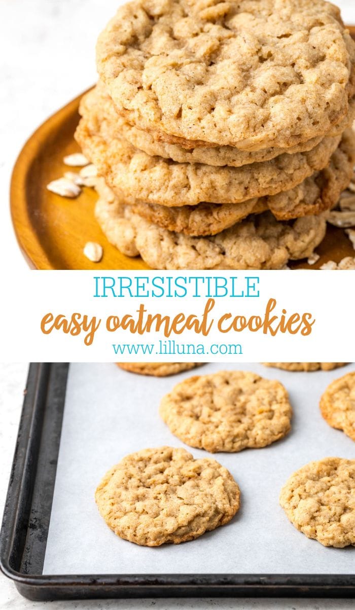 Easy Oatmeal Cookies {Simple + Delicious!} | Lil' Luna