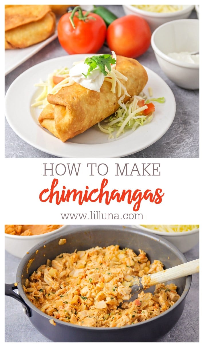 The BEST Chimichanga Recipe {Fried or Baked} | Lil' Luna
