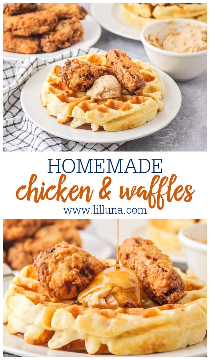 Chicken and Waffles Recipe {Sweet + Savory Favorite} | Lil' Luna