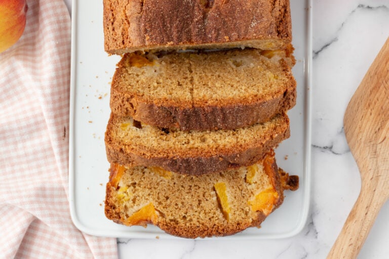 Easy Peach Bread Recipe {No Yeast!} | Lil' Luna