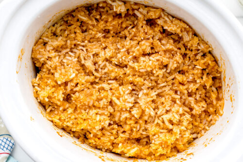 Crockpot Spanish Rice {10 Minutes Prep!} | Lil' Luna