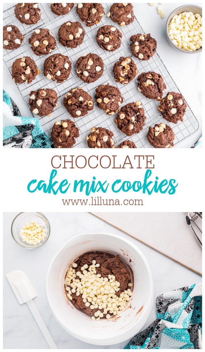 Chocolate Cake Mix Cookies {Only 5 Ingredients!} | Lil' Luna
