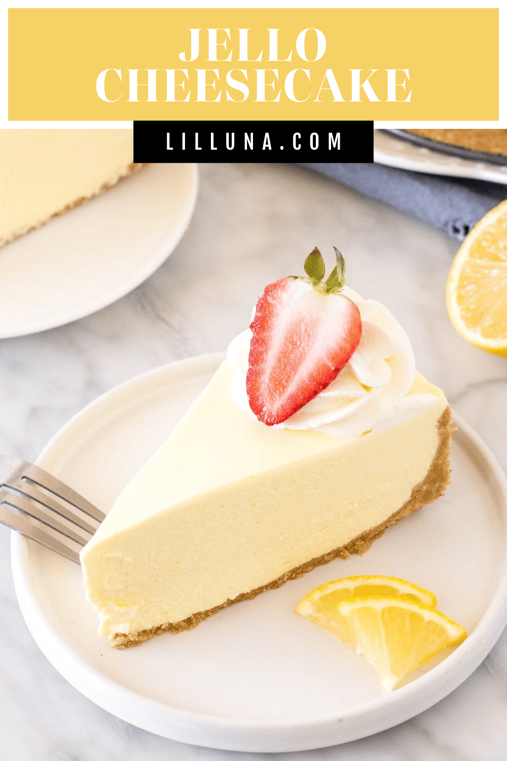 Easy Jello Cheesecake {No Bake!} | Lil' Luna