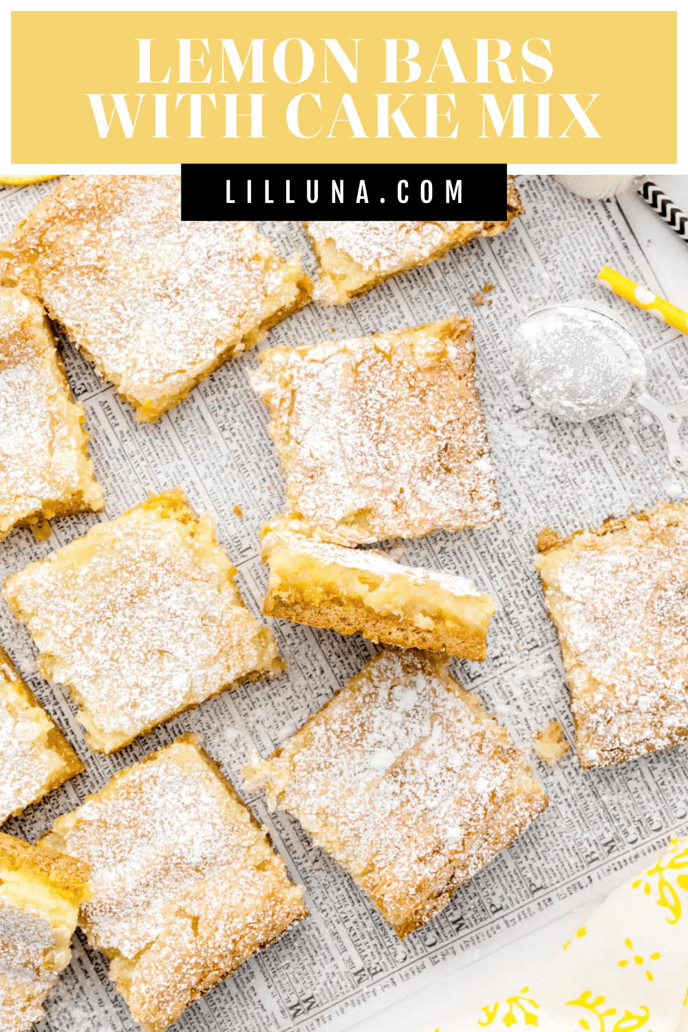 Lemon Bars with Cake Mix {Simple Twist} | Lil' Luna