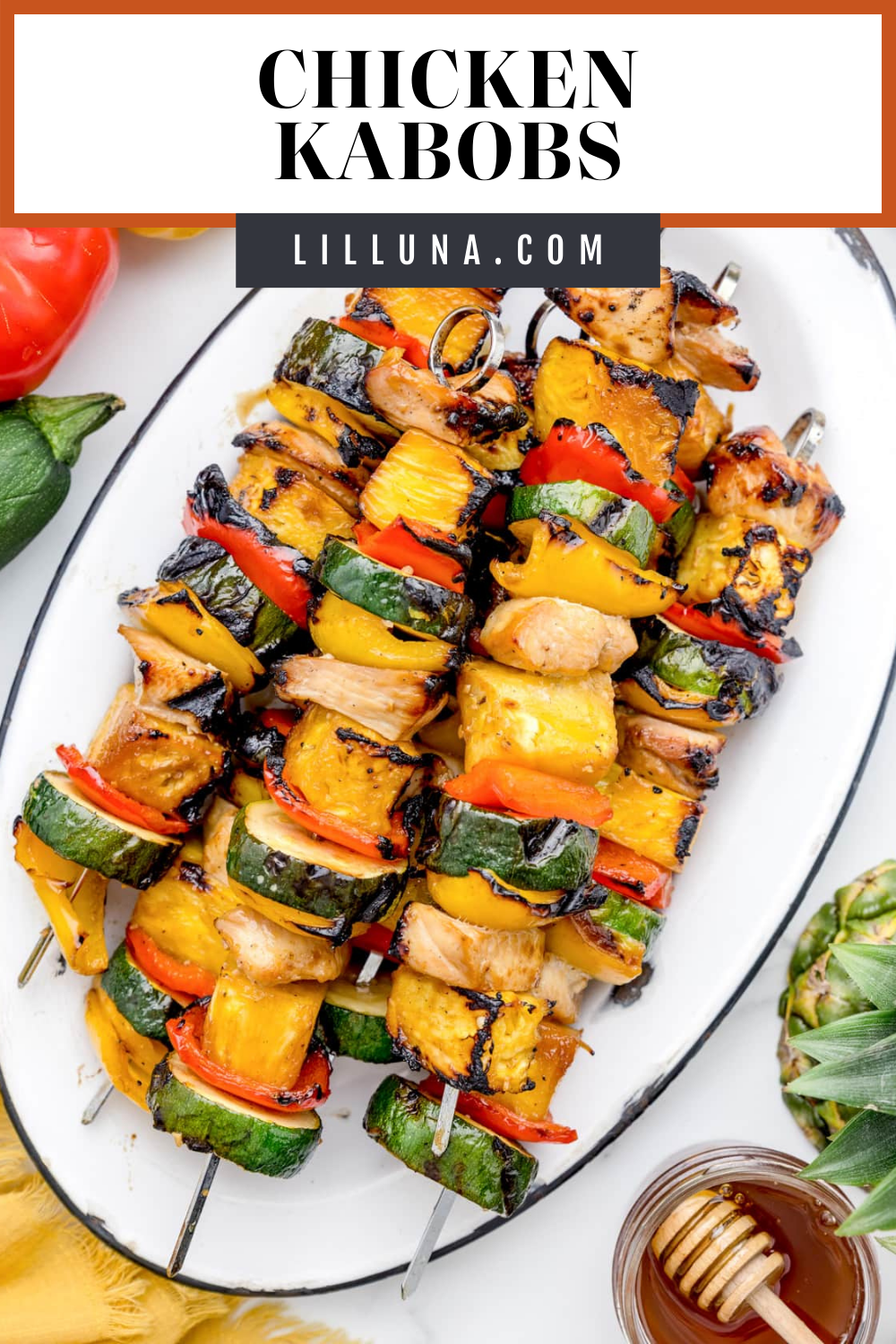 Grilled Chicken Kabobs | Lil' Luna