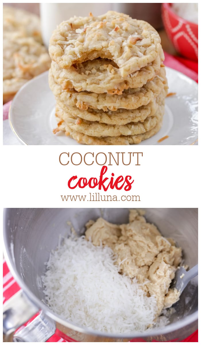 Easy Coconut Cookies {+VIDEO} | Lil' Luna