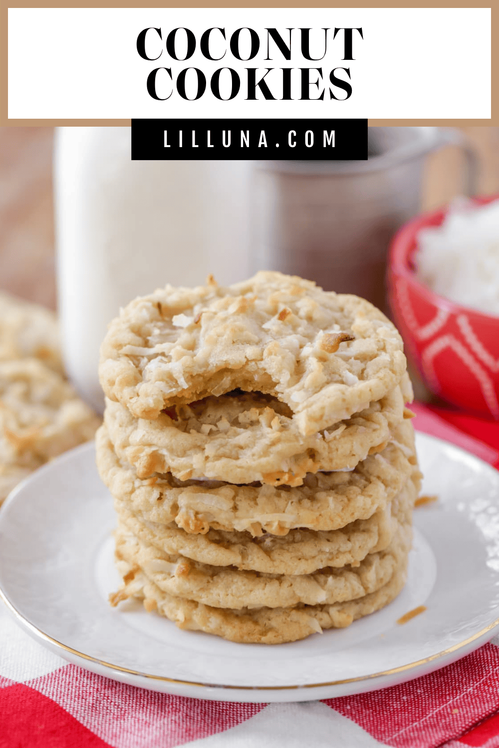 Easy Coconut Cookies {+VIDEO} | Lil' Luna