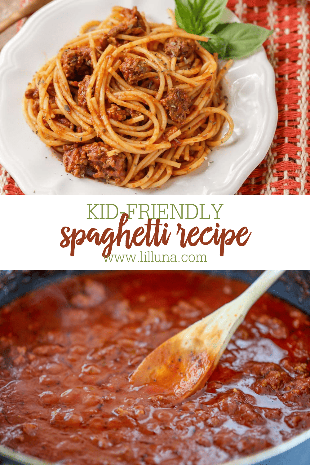 Easy Spaghetti Recipe {with Homemade Sauce!} | Lil' Luna