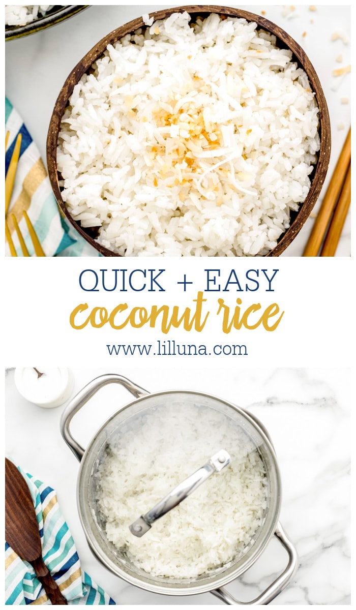 Coconut Rice {Fluffy + Sweet!} | Lil' Luna