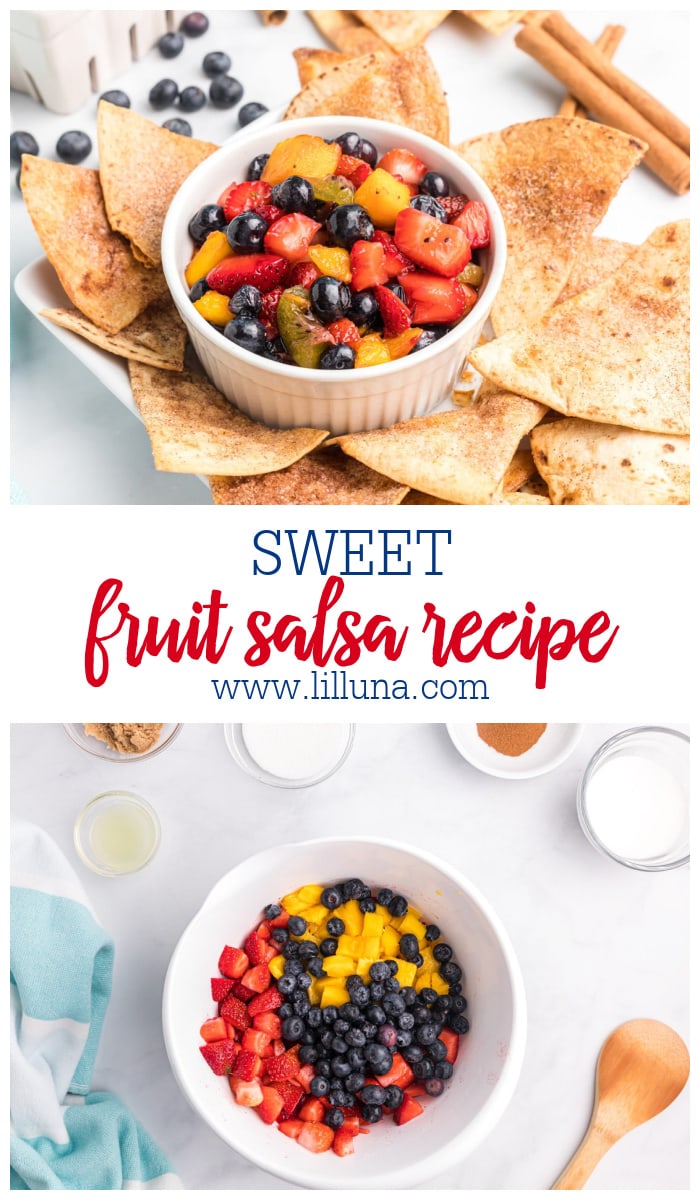 Fruit Salsa {with Homemade Cinnamon Chips!} | Lil' Luna