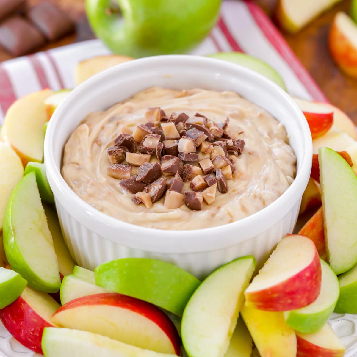 Apple Brickle Dip Recipe {+VIDEO} | Lil' Luna
