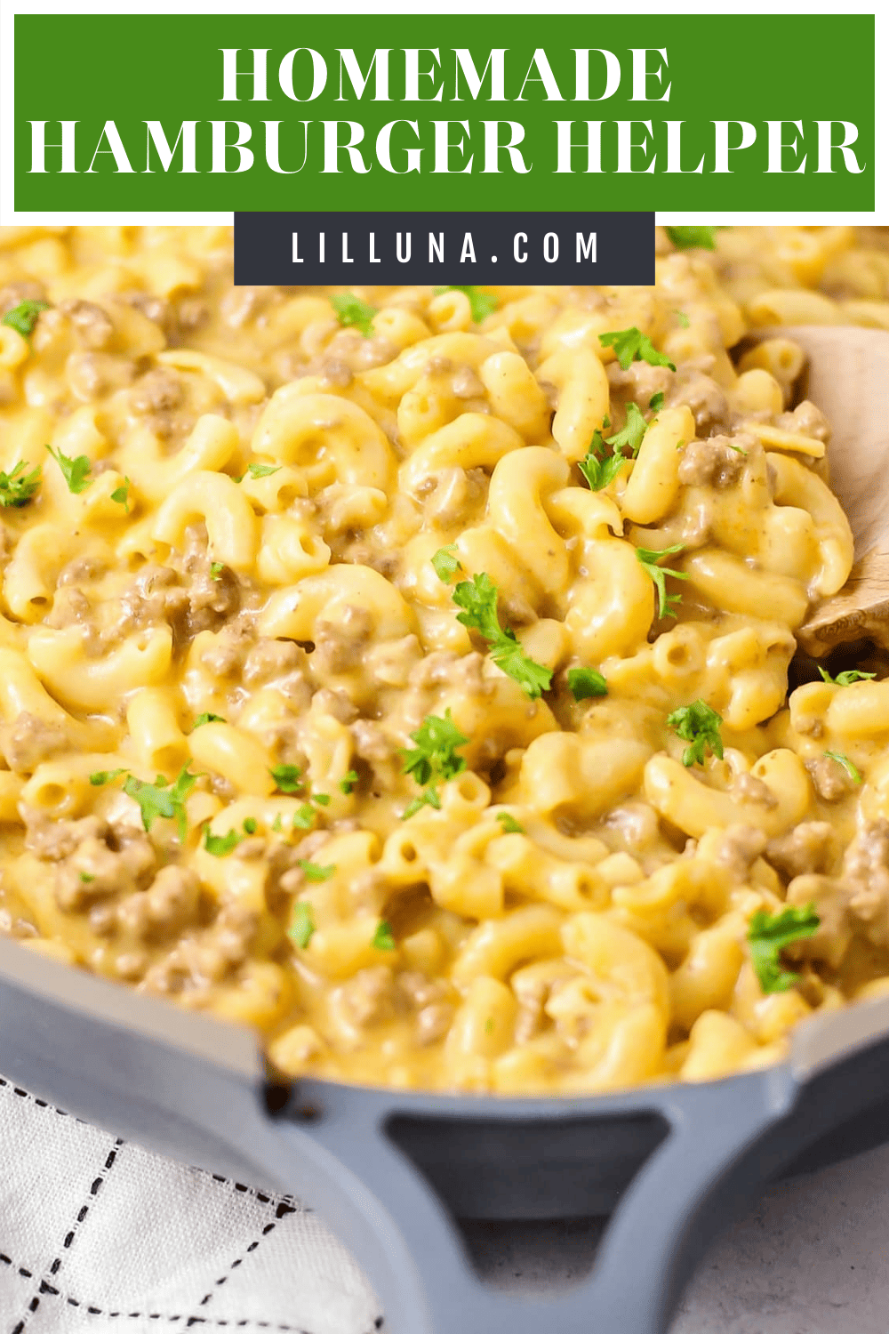Homemade Hamburger Helper {One Pot Meal! +VIDEO} | Lil' Luna