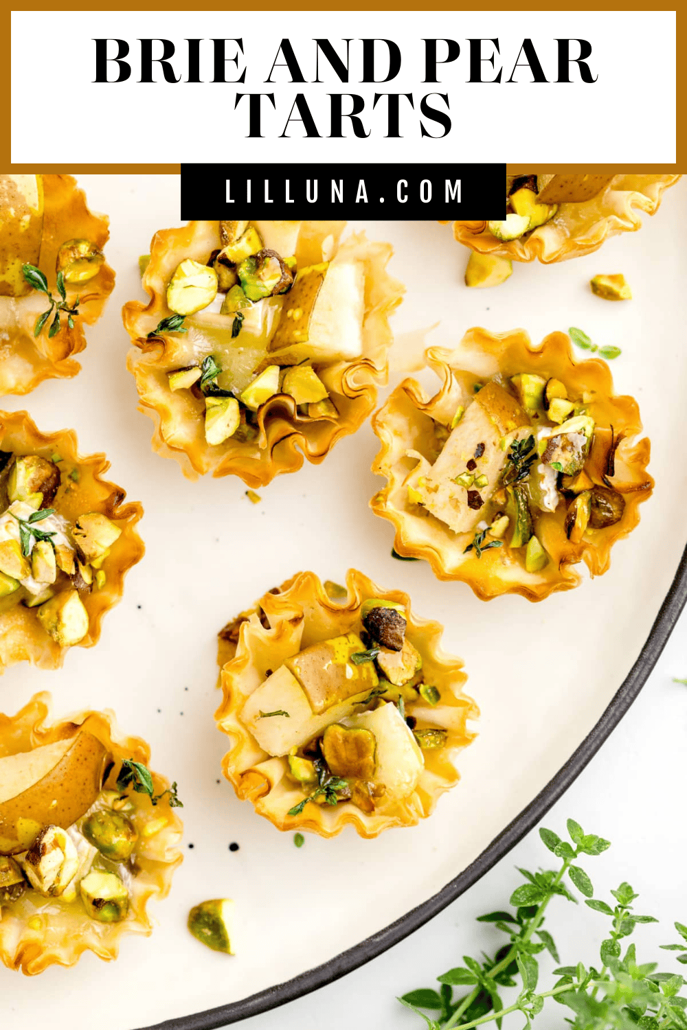 Brie and Pear Tarts {Surprisingly Simple!} | Lil' Luna