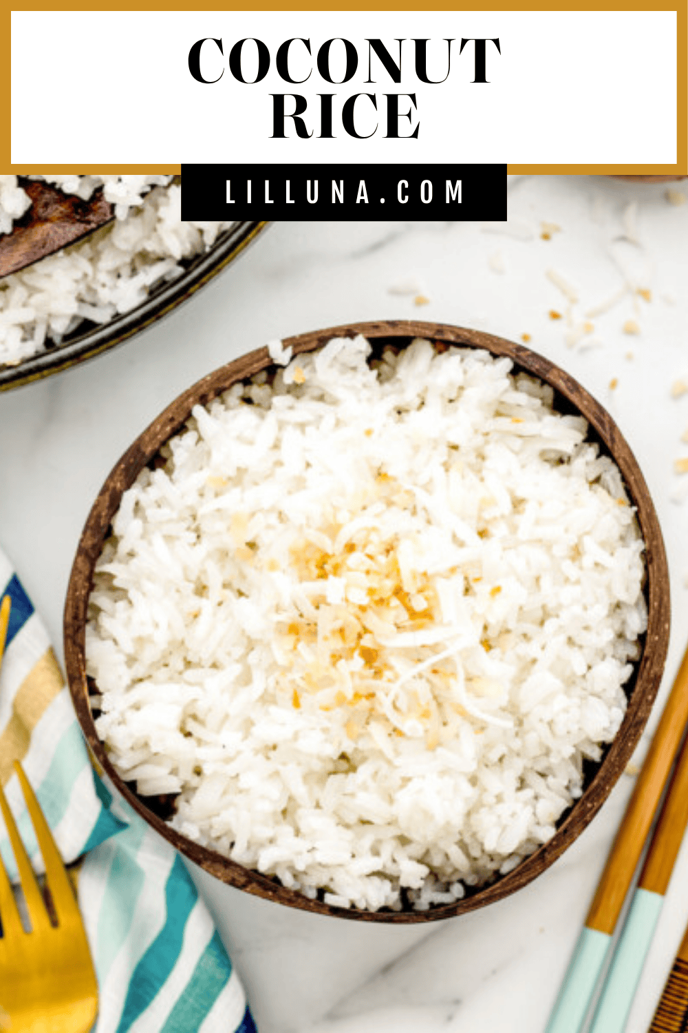 Coconut Rice {Fluffy + Sweet!} | Lil' Luna