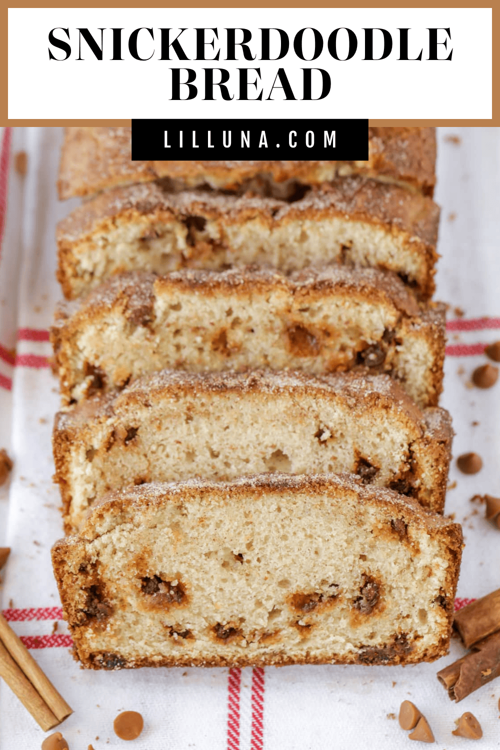 Snickerdoodle Bread {with Cinnamon Chips! + VIDEO} | Lil' Luna