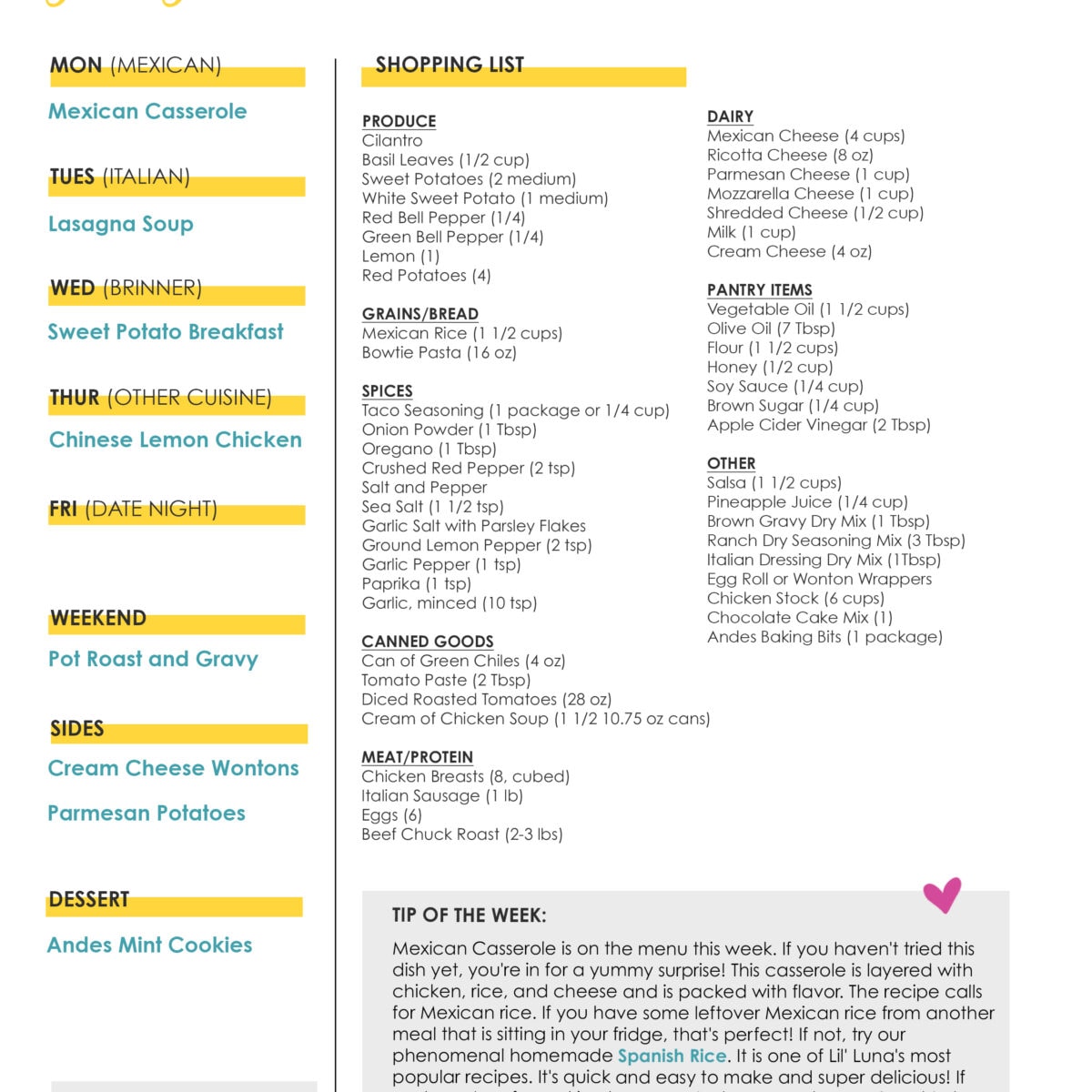 Meal Plan Archives - Page 2 of 9 - Lil' Luna