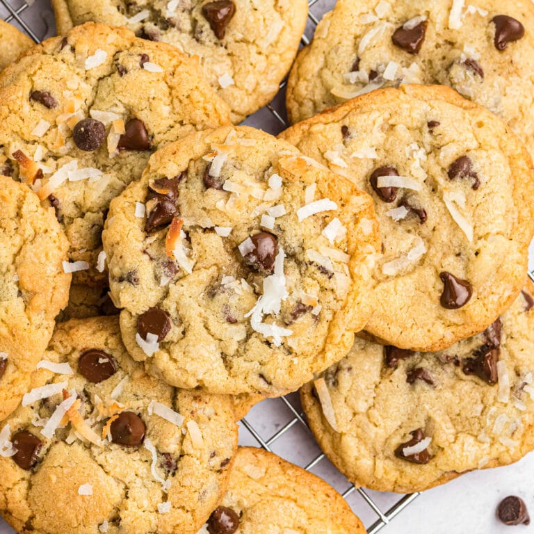 Coconut Chocolate Chip Cookies {a Tropical Twist!} | Lil' Luna