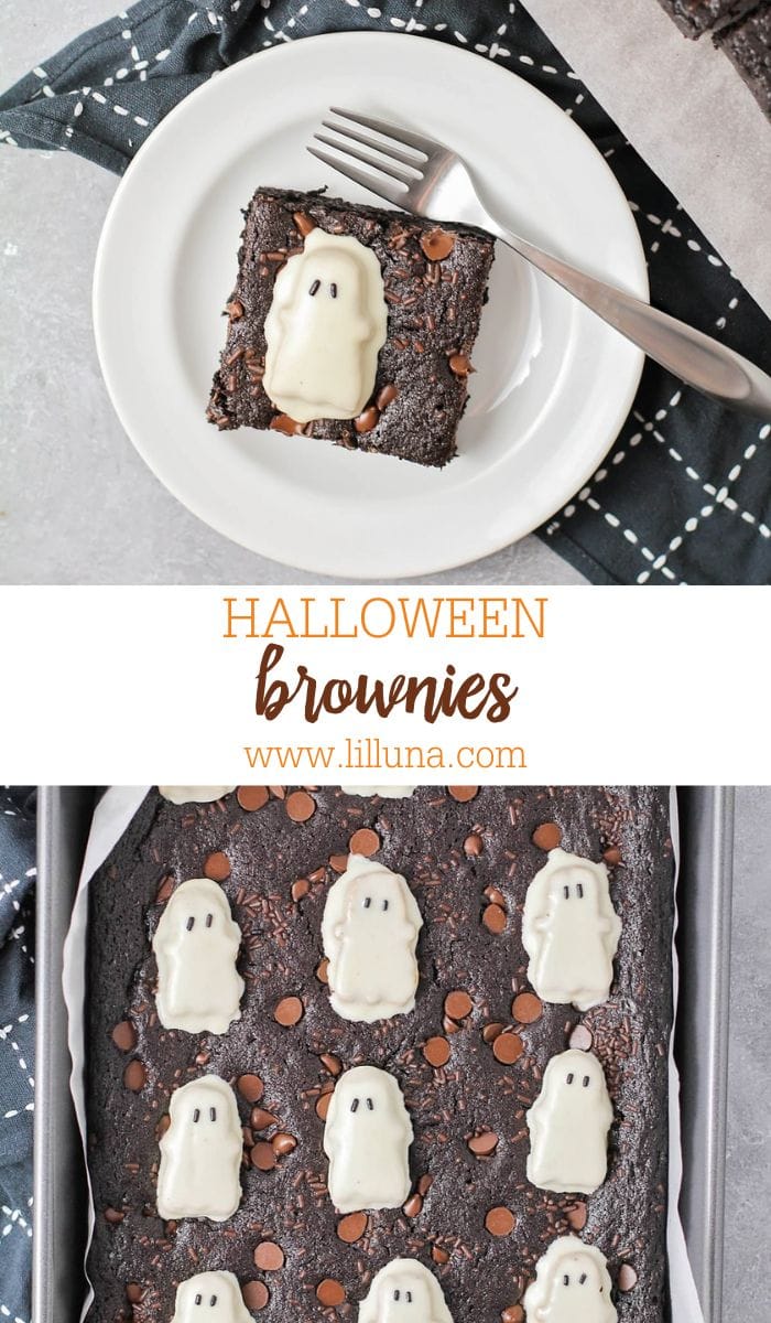 Halloween Brownies {with Reese's Ghosts!} | Lil' Luna