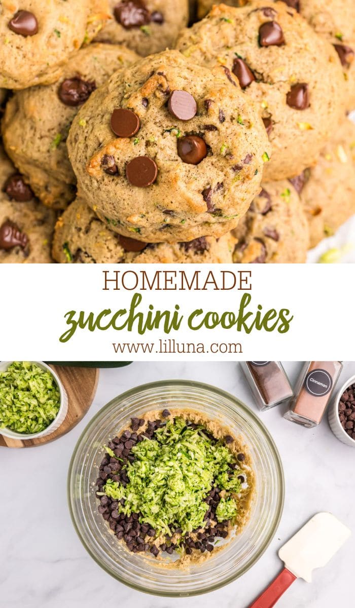Zucchini Cookies {with Chocolate Chips!} | Lil' Luna